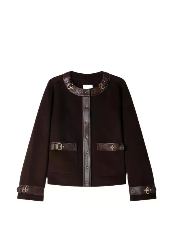 Sandro Leather-trimmed Jacket - Black