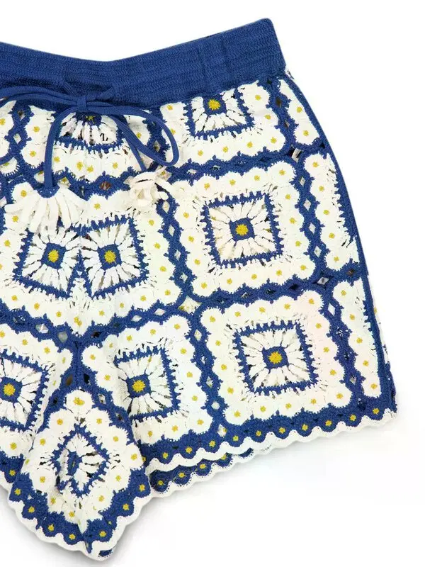 ALEMAIS Dolly Patchwork Crochet Shorts