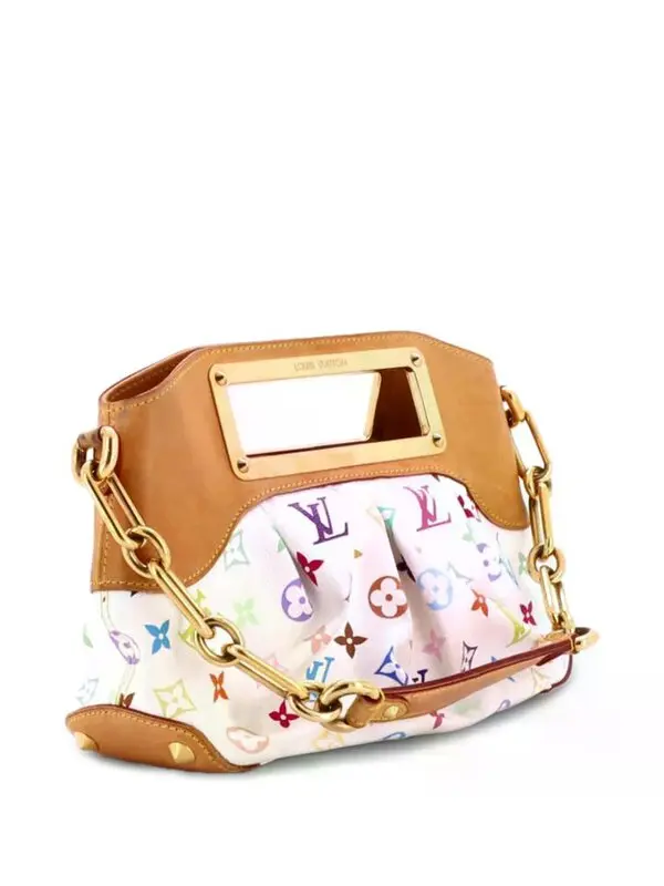 LOUIS VUITTON Monogram Multicolor Judy Pm Shoulder Bag - White