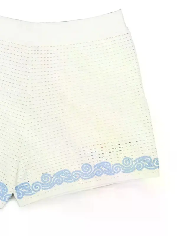 Casablanca Oasis Crochet-knit Shorts