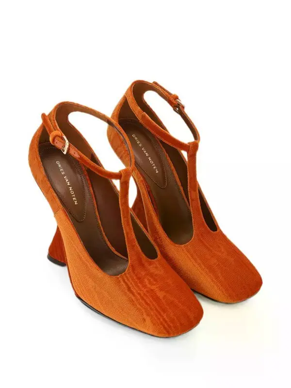 Dries Van Noten Velvet Wedge Pumps