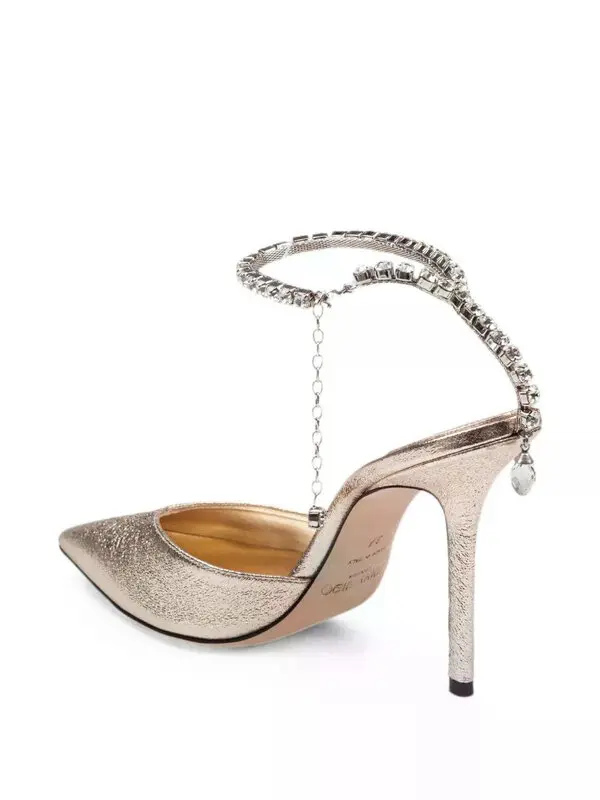 JIMMY CHOO Saeda Crystal-embellished Pumps