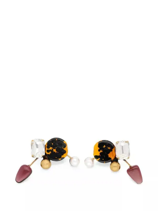 Dries Van Noten Handmade Crystal-embellished Earrings
