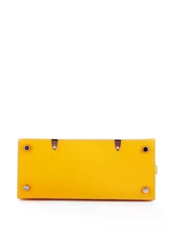 Goyard Structured Saigon Top Handle Bag Coated Canvas With Leather Mini Satchel