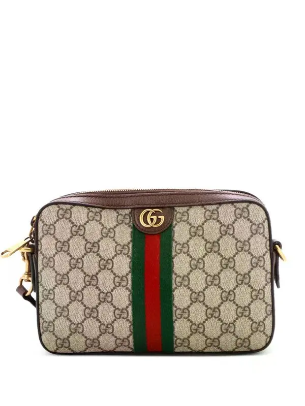 Gucci Ophidia Gg Coated Canvas Small Crossbody Bag - Brown
