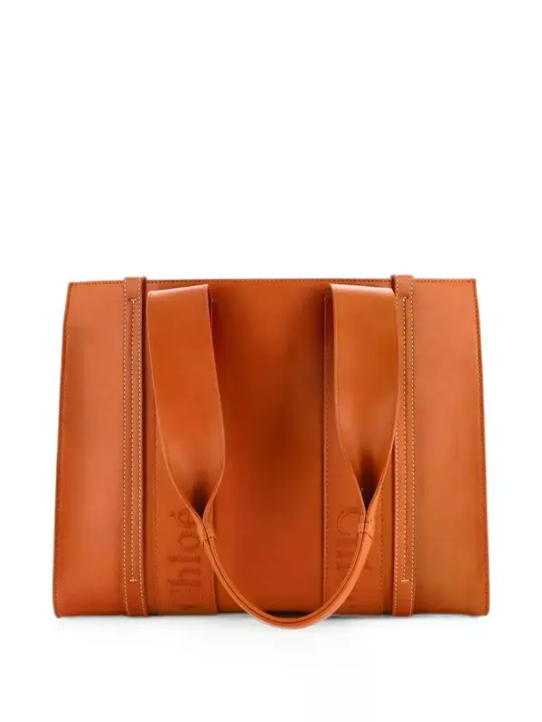 Chloé Woody Leather Medium Tote Bag