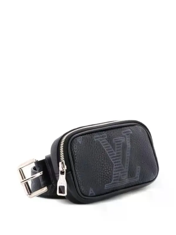 LOUIS VUITTON Signature Pocket Monogram Shadow Giant Taurillon Leather Belt Bag