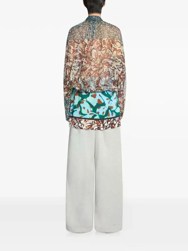 Dries Van Noten Abstract-print Silk Blouse