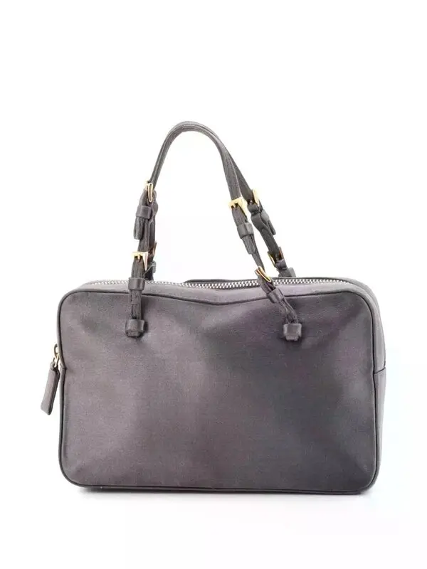 Prada Satin Top Handle Bag - Grey