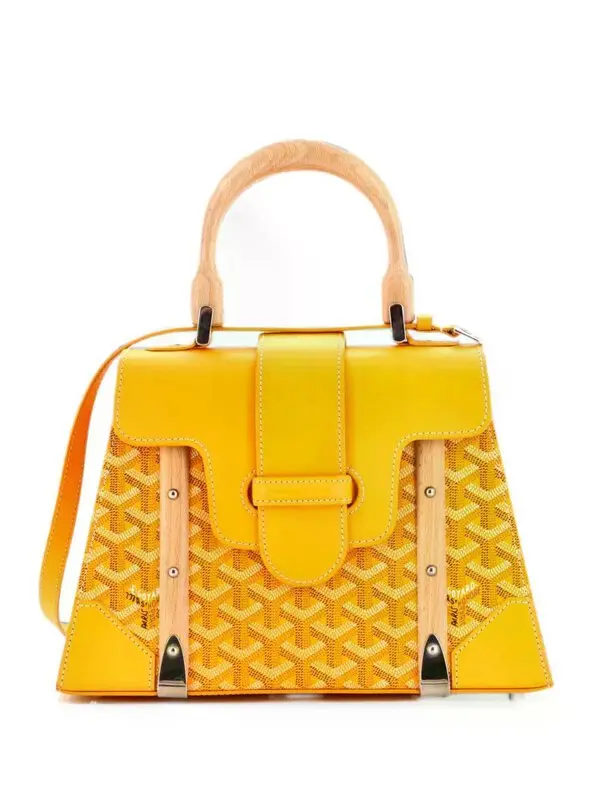 Goyard Saigon Top Handle Bag Coated Canvas With Leather Pm Satchel