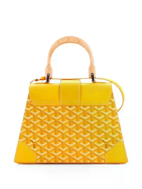 Goyard Saigon Top Handle Bag Coated Canvas With Leather Pm Satchel