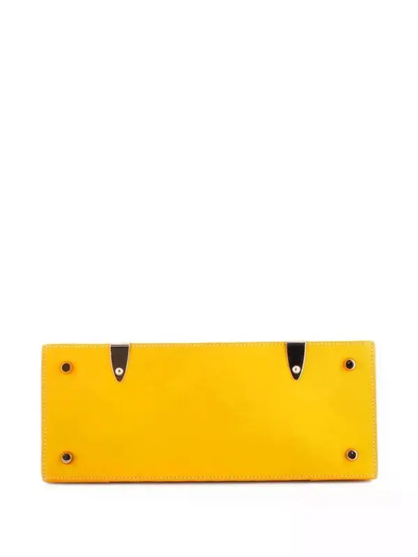Goyard Saigon Top Handle Bag In Coated Canvas And Leather - Yellow
