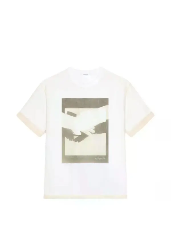 Givenchy Graphic-print Layered-trim T-shirt - White