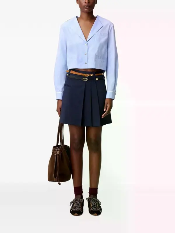 Claudie Pierlot Cropped Long-sleeve Shirt