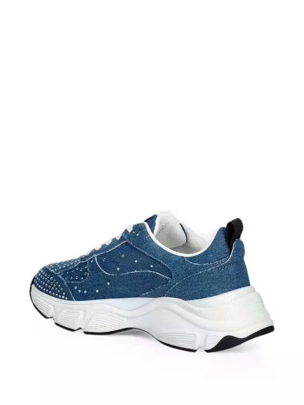 Moschino Rhinestone Denim Sneakers
