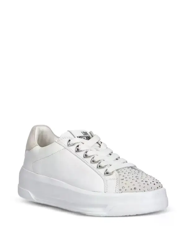 Moschino Rhinestone Embellished Platform Sneakers