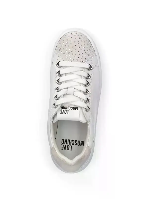 Moschino Rhinestone Embellished Platform Sneakers