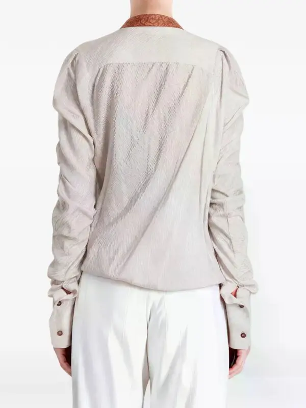 KIKO KOSTADINOV Tie-detail Ruched Blouse