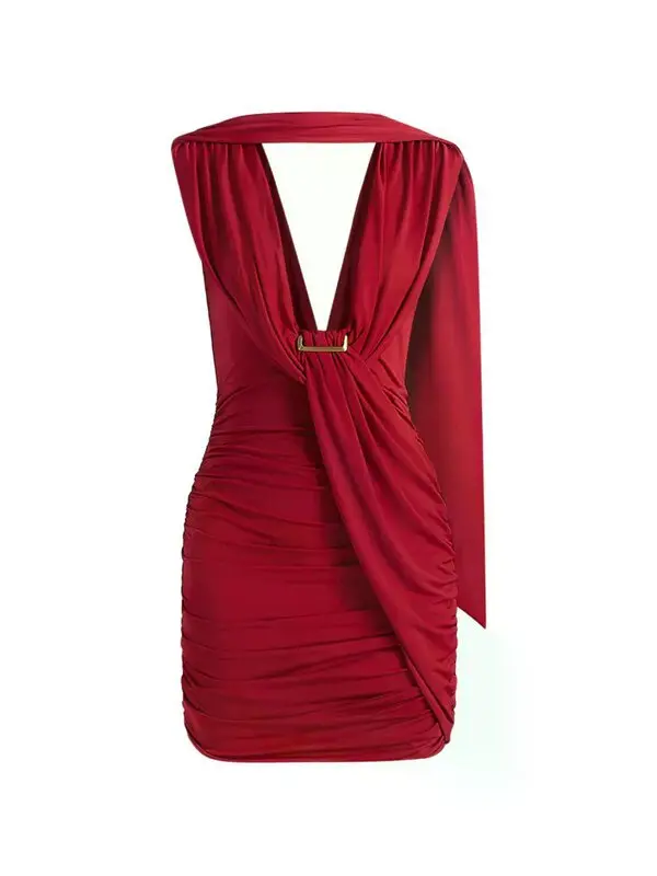 Manière De Voir Ruched Mini Dress - Red