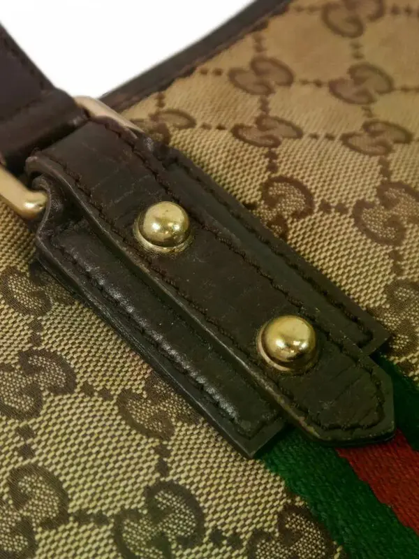 Gucci Gg Canvas Web Tote Bag