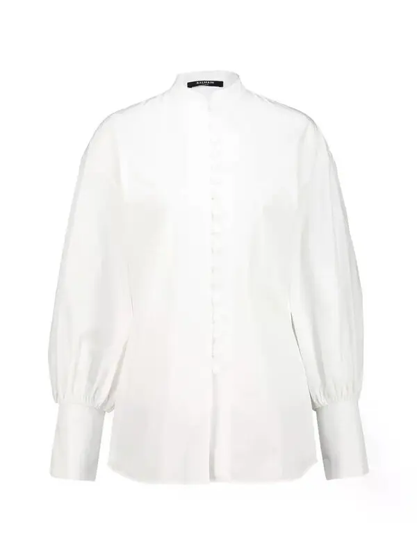 Balmain Batwing-sleeve Poplin Shirt - White