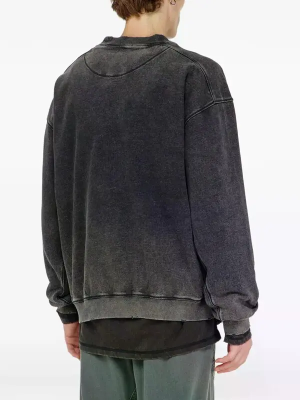 DIESEL® Cotton Sweatshirt With Faded Effect