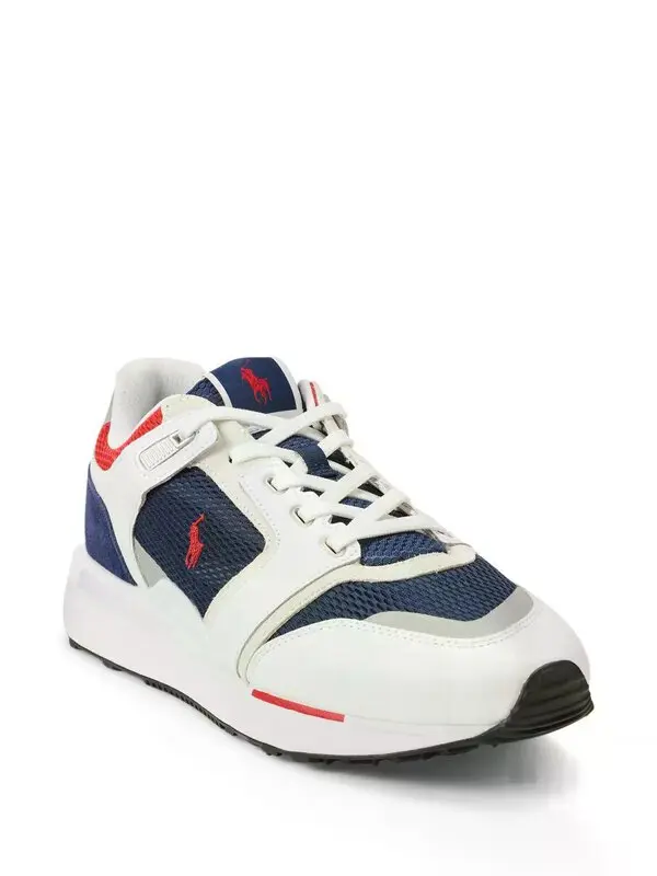 Polo Ralph Lauren Suede Panelled Leather Sneakers - White