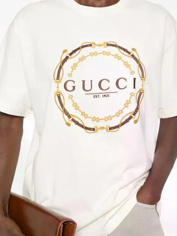 Gucci Logo-embroidered Cotton T-shirt