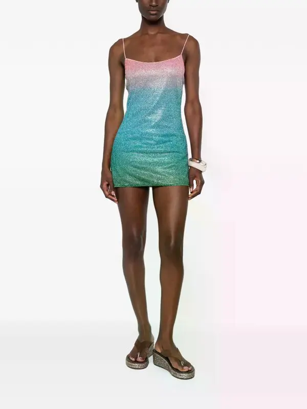 Oseree Lumière Lurex-knit Mini Dress