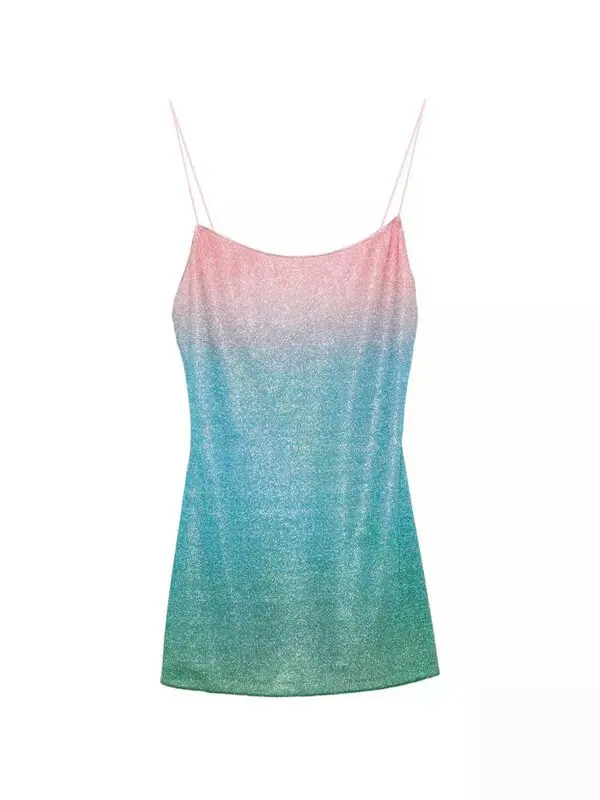 Oseree Lumière Lurex-knit Mini Dress - Blue