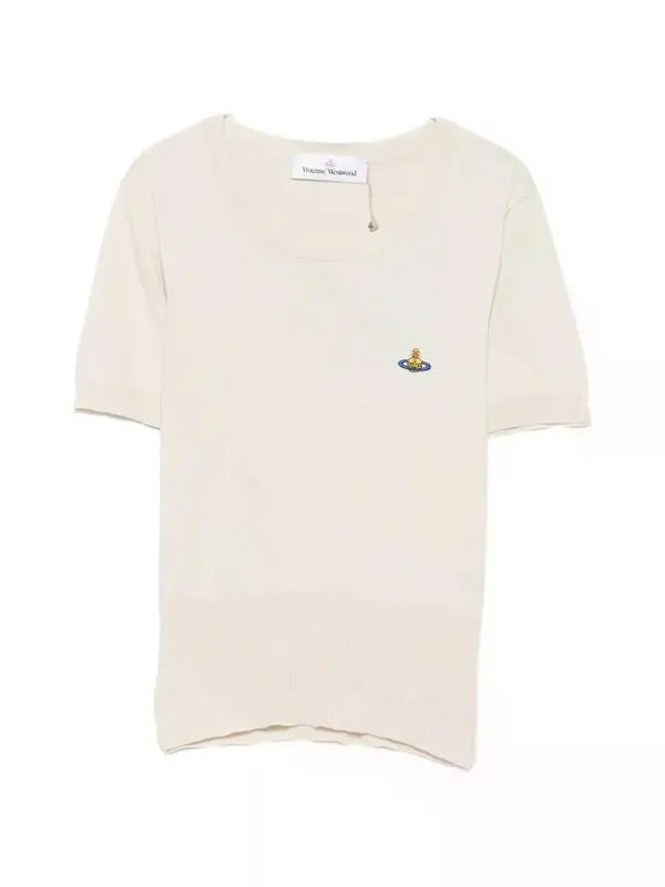 VIVIENNE WESTWOOD Bea Orb-embroidered Short-sleeve Top