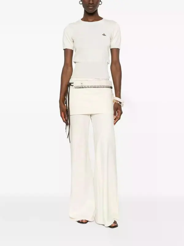 VIVIENNE WESTWOOD Orb-embroidered Short-sleeve Top
