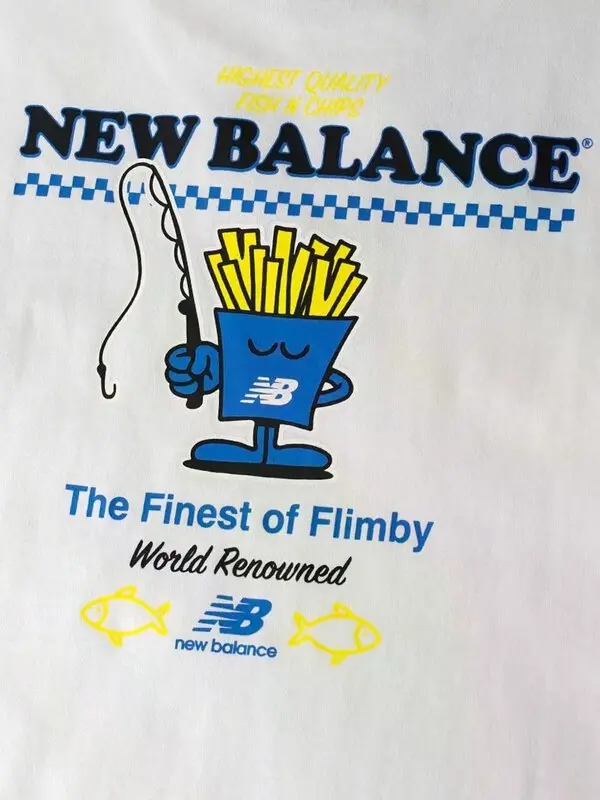 NEW BALANCE Fish And Chips Graphic-print T-shirt