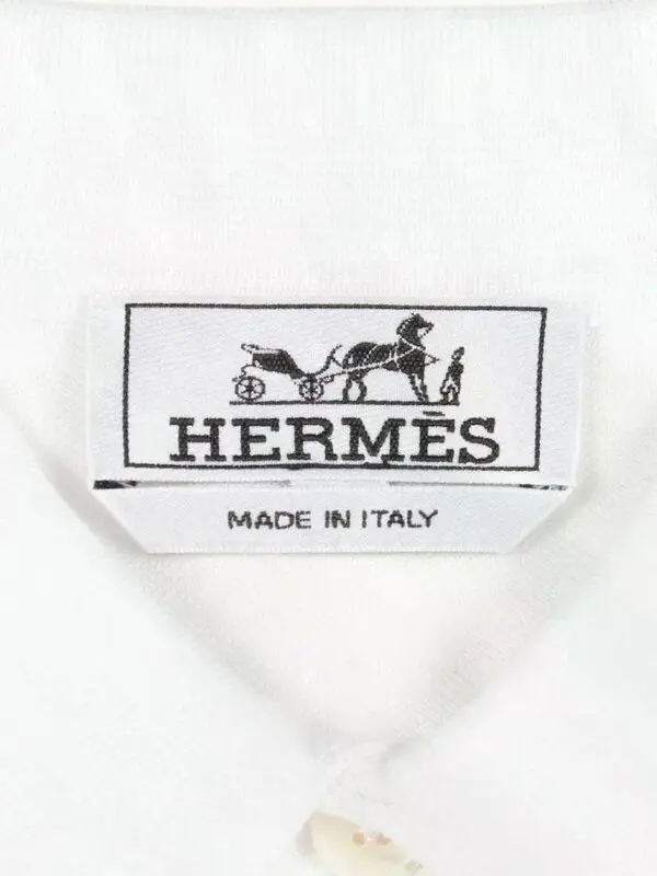 Hermès 2020s Pocket-detail Cotton Polo Shirt