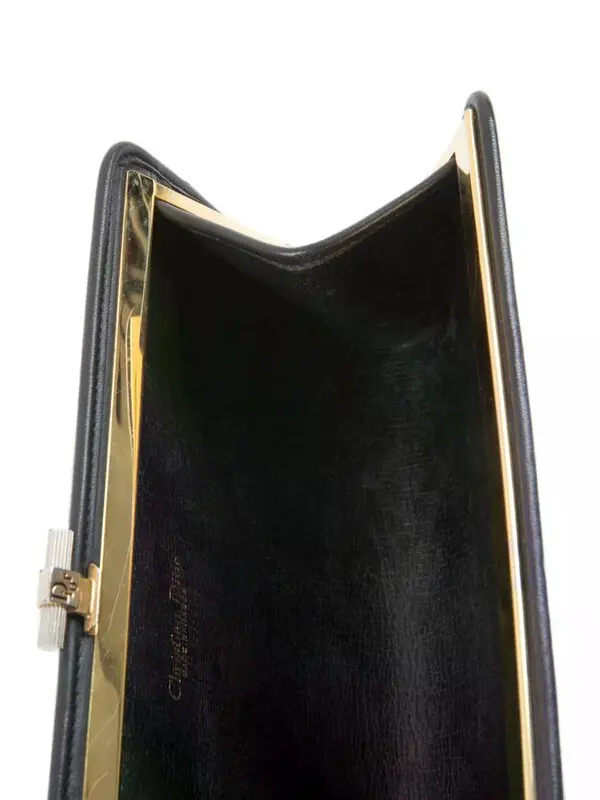 Dior 1980s Monogram Clasp Clutch Bag
