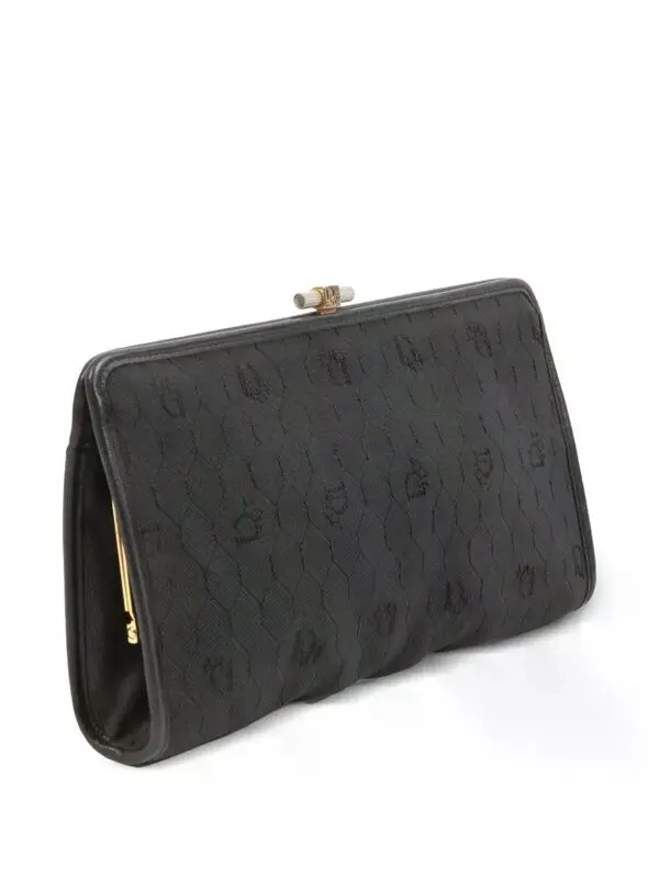 Dior 1980s Monogram Clasp Clutch Bag