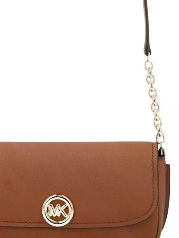 Michael Kors Logo Plaque Crossbody Bag - Brown