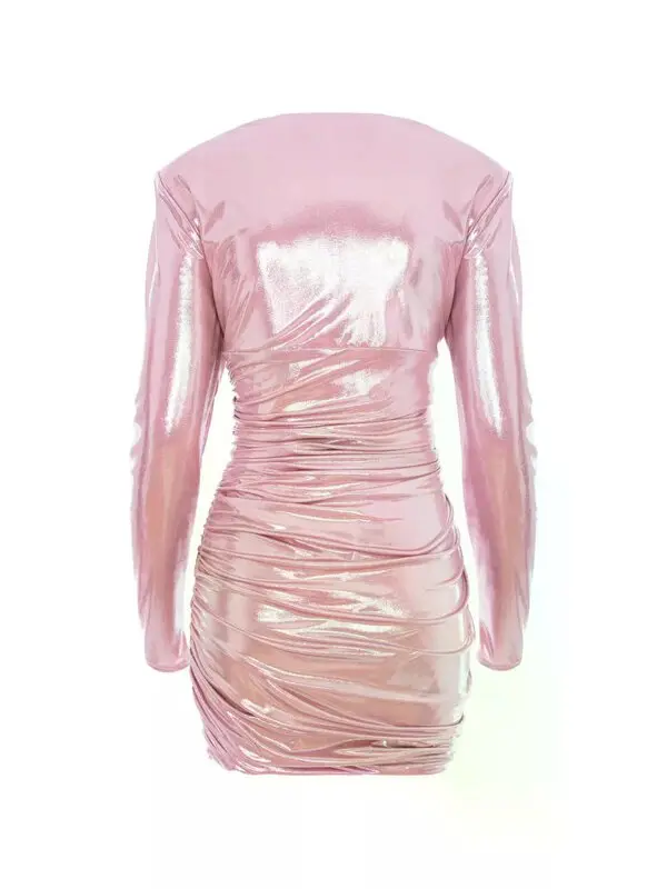 CUANNA Odina Metallic-effect Mini Dress - Pink