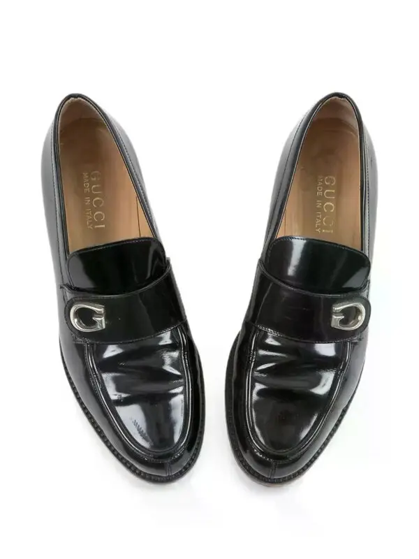 Gucci 1990s G Plaque Loafers