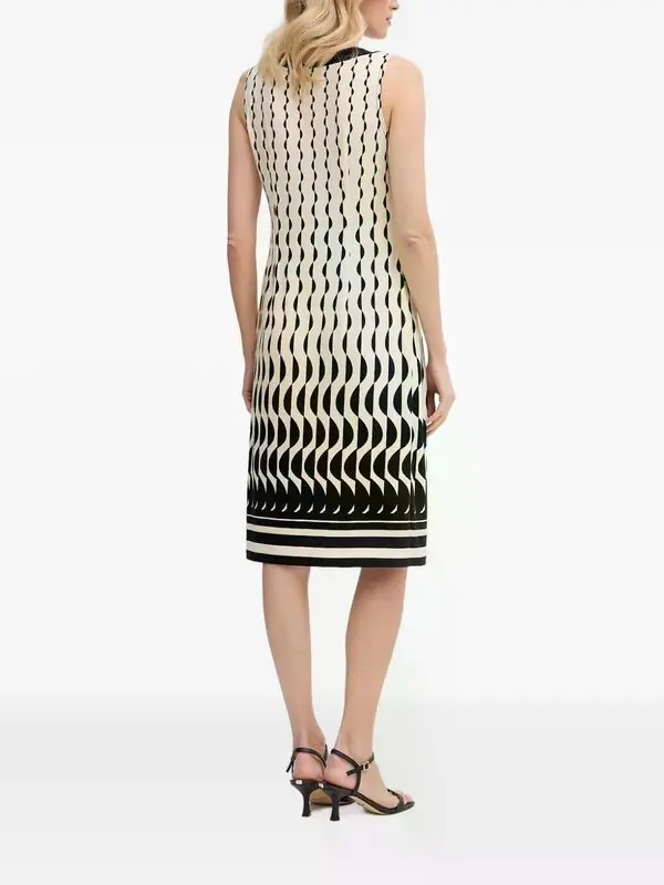 Joseph Ribkoff Geometric-print Cutout Midi Dress