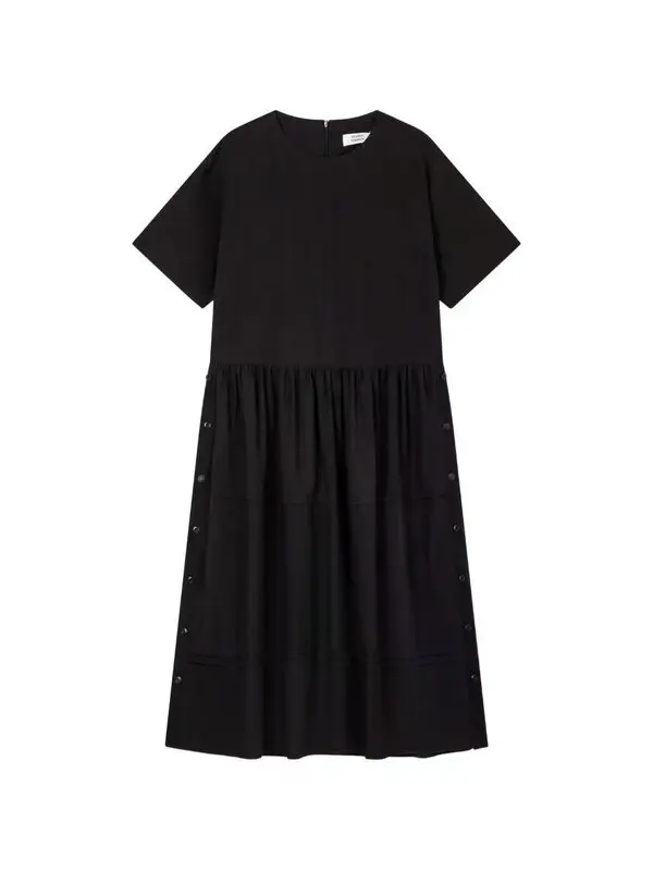 STUDIO TOMBOY Button-detail Tiered Midi Dress