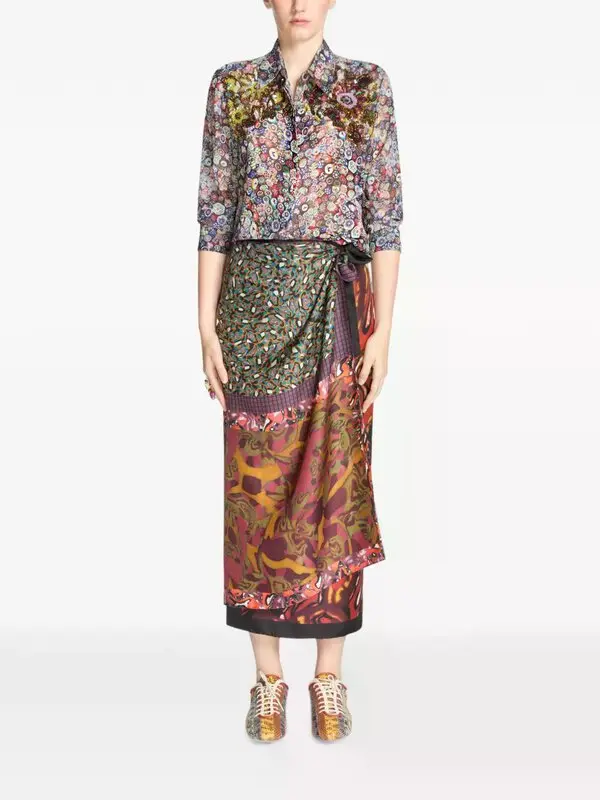 Dries Van Noten Long Wrap Scarf-skirt