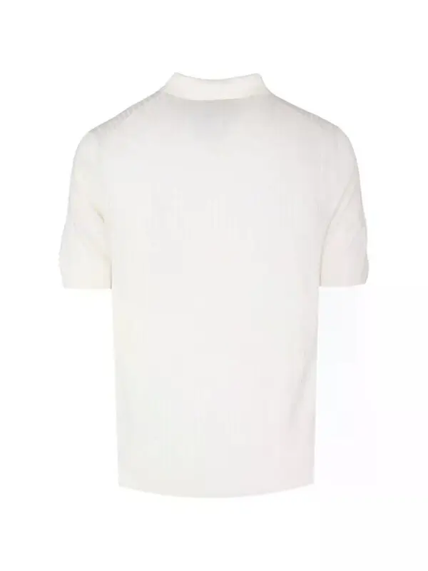 GRAN SASSO Ribbed-knit Polo Shirt