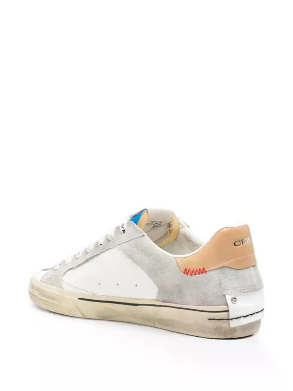 CRIME LONDON Deconstructed Suede-panelled Low-top Sneakers