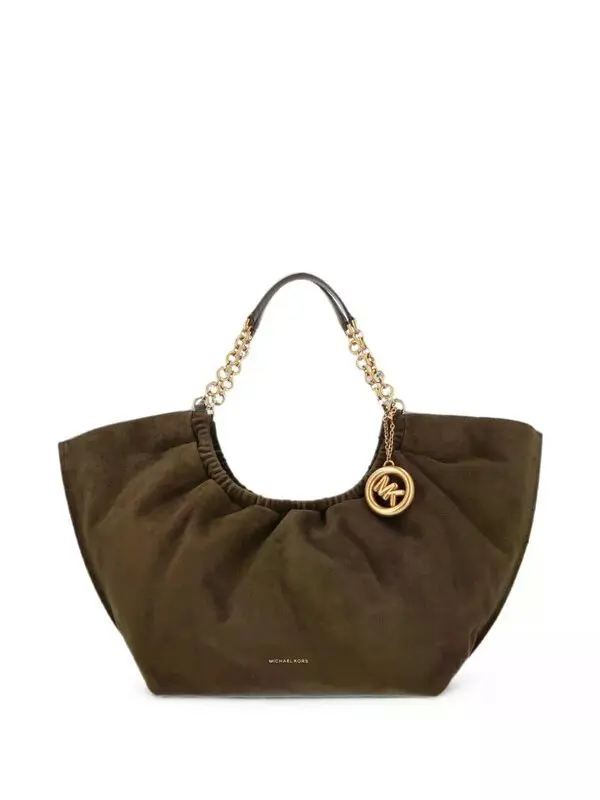 Michael Kors Large Ruched Tote Bag - Brown