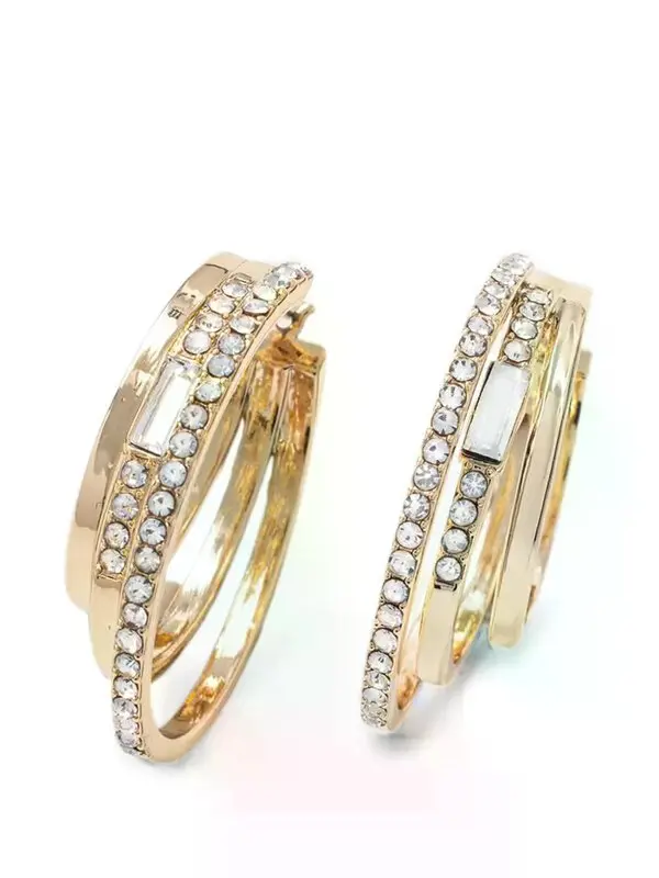 Dkny Crystal-embellished Hoop Earrings