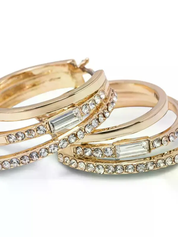 Dkny Crystal-embellished Hoop Earrings