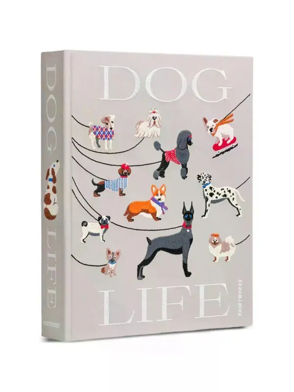 PRINTWORKS Embroidered Dog-motif Photo Album - Neutrals