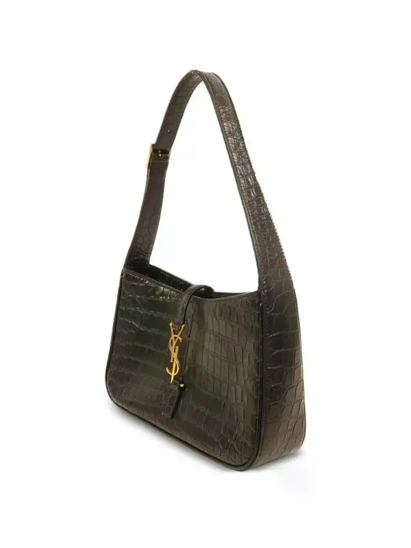 Saint Laurent Le 5 À 7 Croc-effect Shoulder Bag