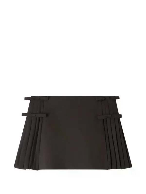 Sandro Pleated Bow-detail Mini Skirt